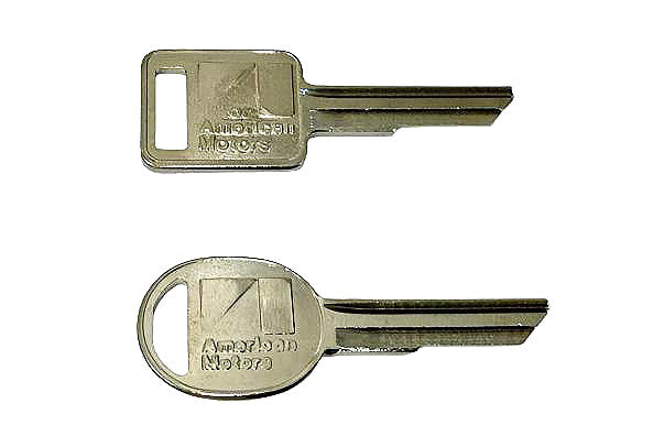 Key Blank Set, Ignition, Door, and Trunk, Show Quality, 1970-83 AMC (S ...
