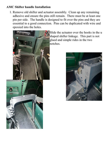 Automatic Shift Handle w/AMX Script, 3D Printed Plastic Improved Desig ...