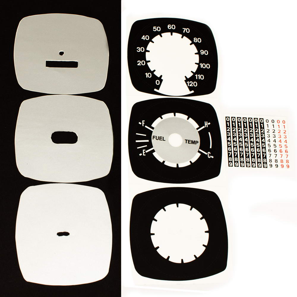 Dash Decal Kit, 120MPH w/Clock Delete, 1971 AMC Javelin, Javelin AMX ...