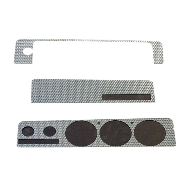 Dash & Glove Box Bezel Kit, 3-Gauge Cluster, Show Quality, Engine Turn ...