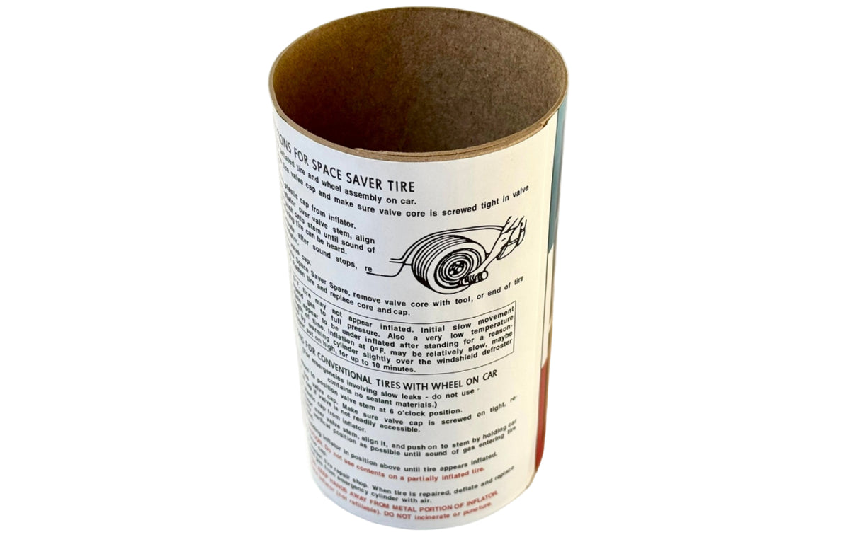 Space Saver Spare Tire Decal & Cardboard Sleeve, 1970-74 AMC AMX, Jave ...